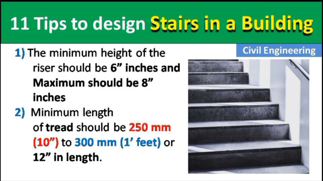 11 Tips to design a stairs of a building | Design of stra...