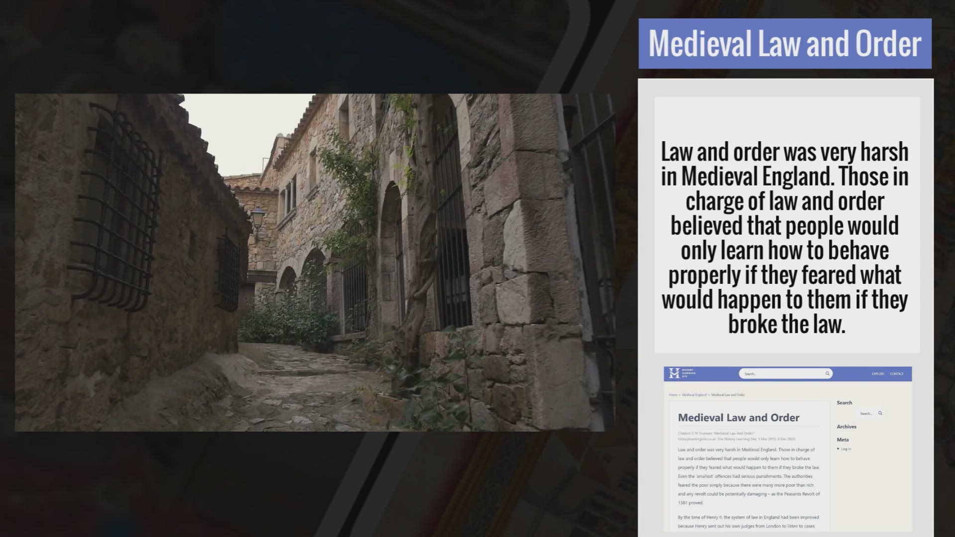Medieval Law and Order