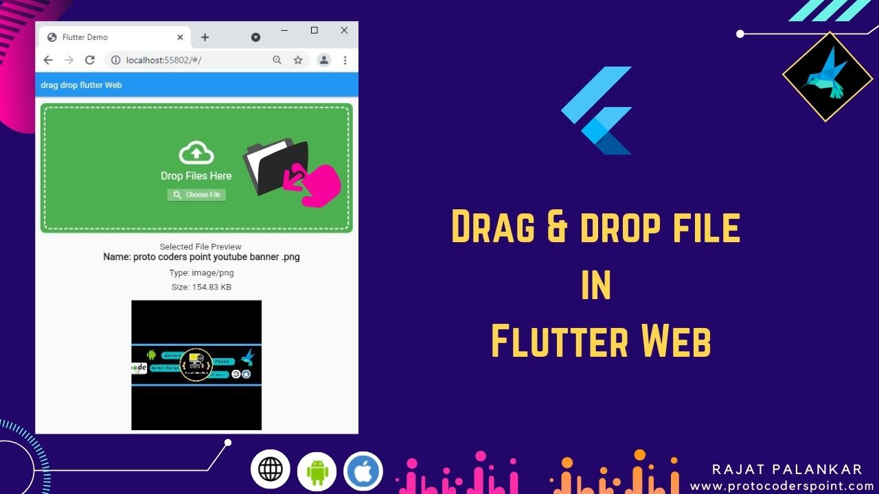 Flutter web - drag and drop files Upload | Humix Video
