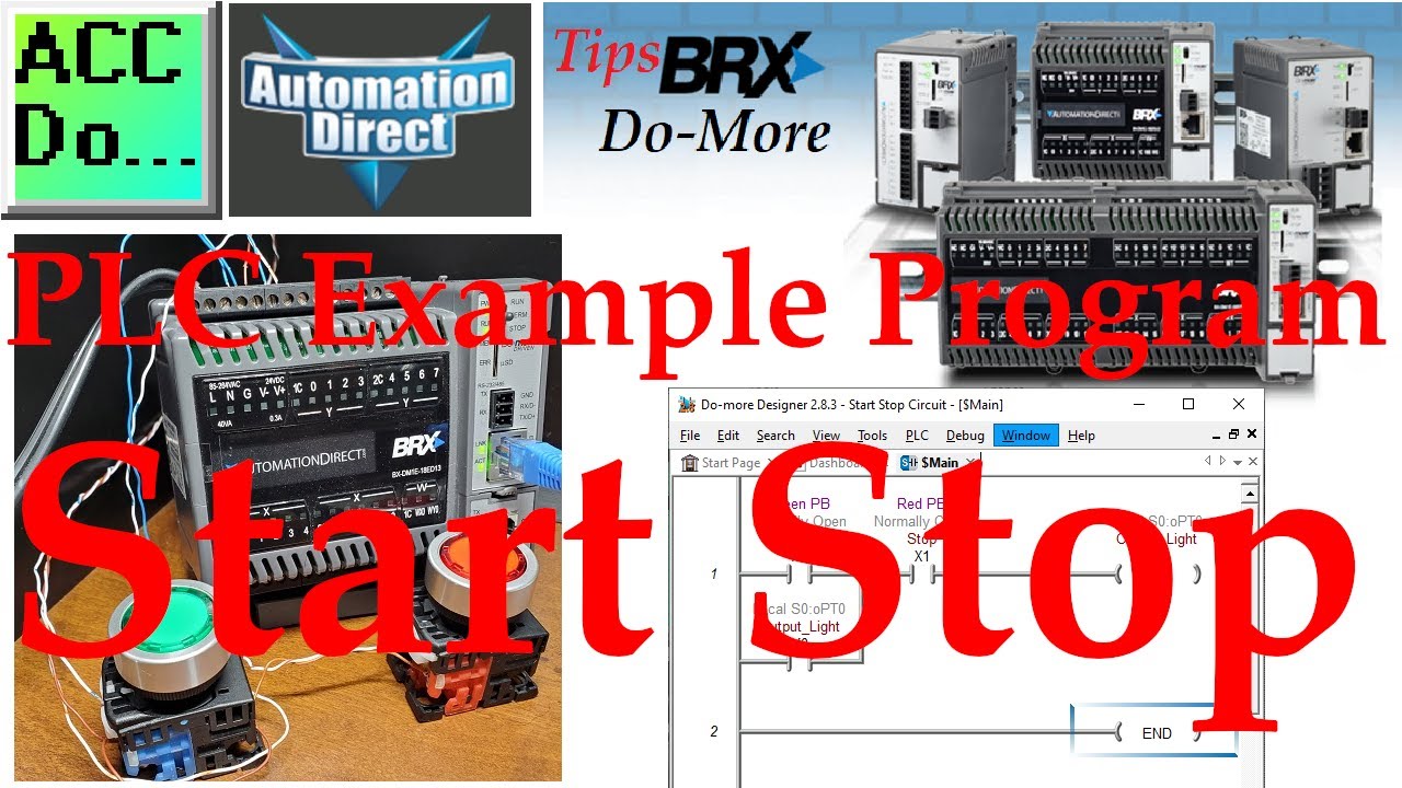 Do-More PLC Example Program Start Stop