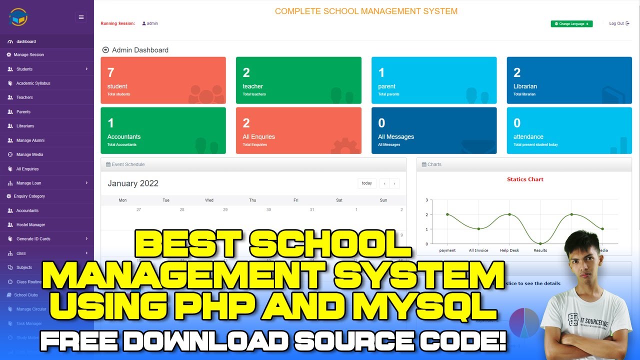 Best School Management System in PHP and MySQL with Sourc...