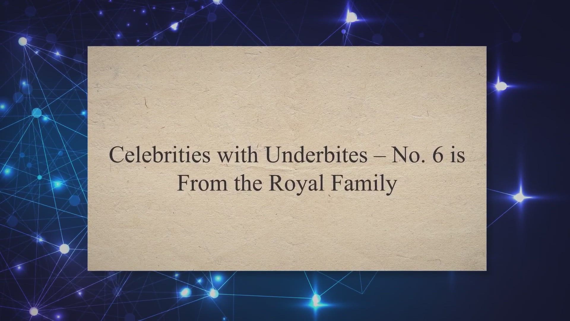 Celebrities With Underbites