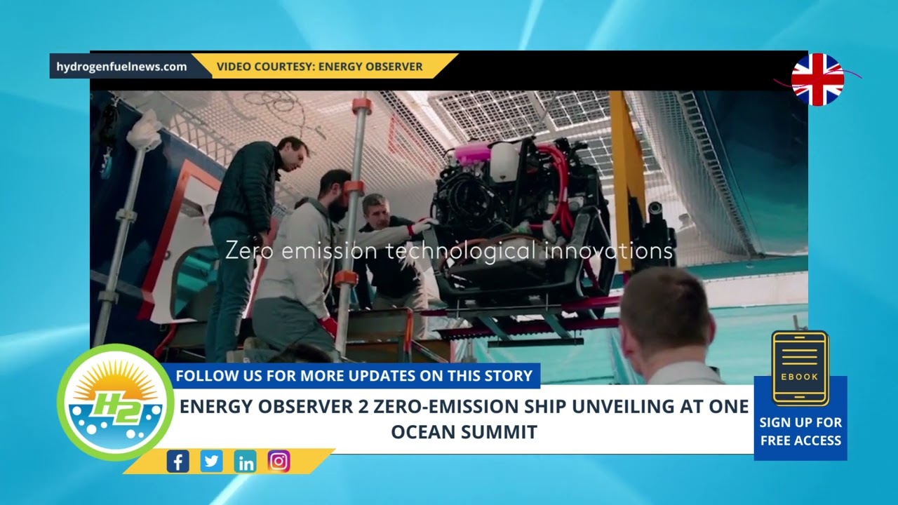Energy Observer 2 zero-emission ship unveiling at One Oce...