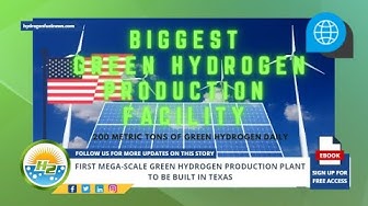 First mega scale green hydrogen production plant to be bu...