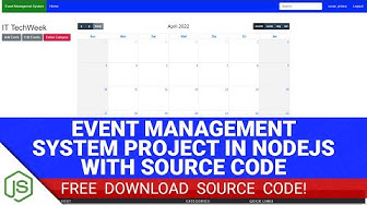 Event Management System Project in Node JS with Source Co...