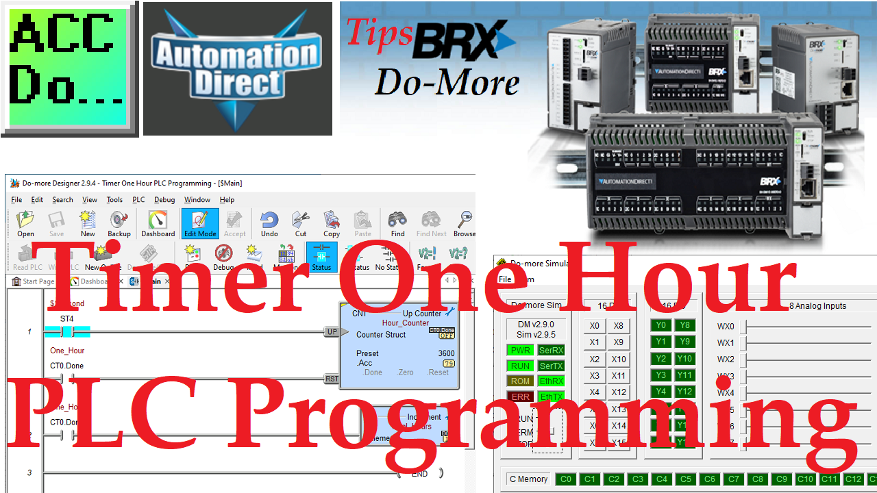 Timer One Hour PLC Programming