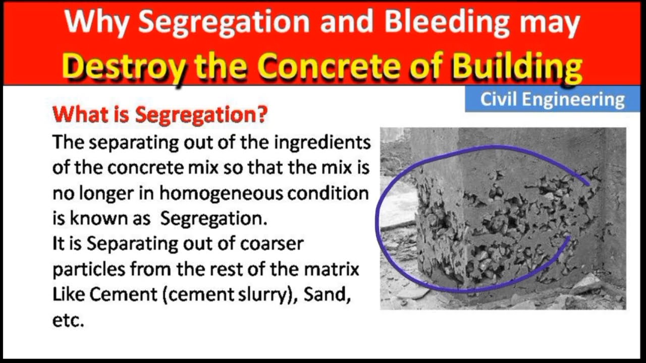 What is Segregation and Bleeding in Concrete... | Open Video