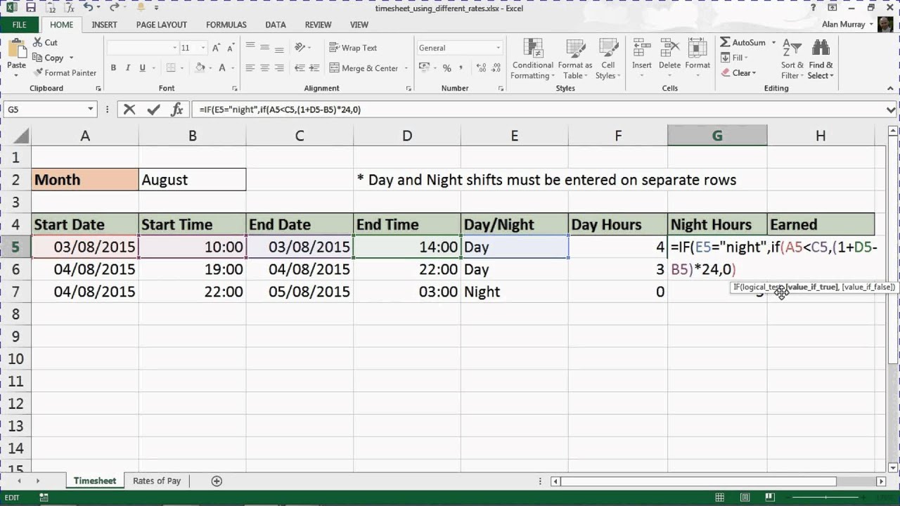 Overtime Calculator Excel Template