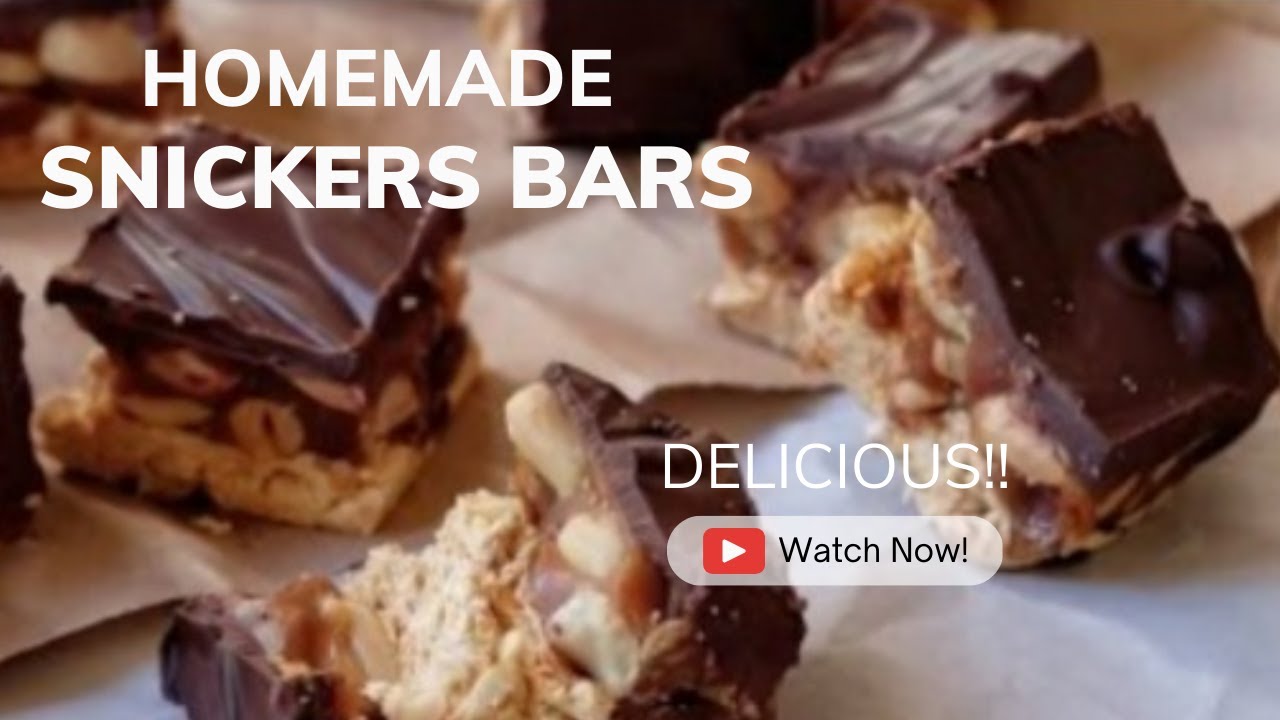 How To Make Snickers Chocolate Bars At Home - It's Ea...