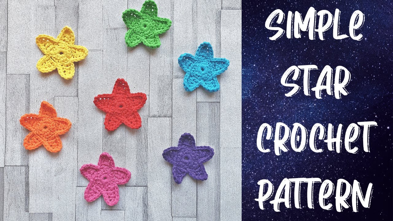 Simple Star Crochet Pattern, 3 Round Crochet Star Pattern...
